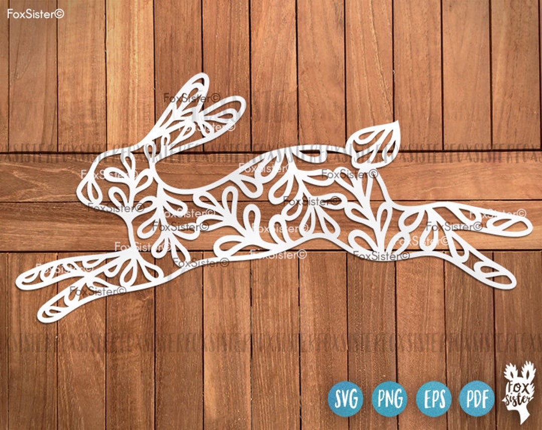 Rabbit Svg, Animal Svg, Easter Bunny Svg, Floral Svg Rabbit Svg, Easter ...