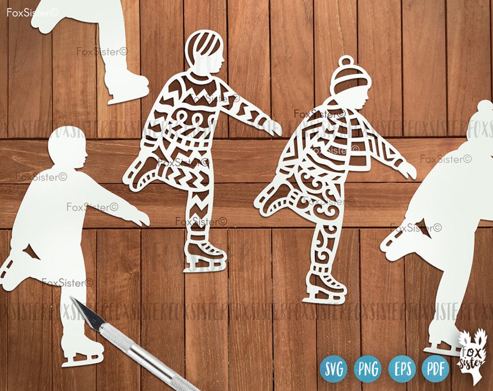 Ice Skating Svg Bundle for Cricut and Silhouette Ice Skating - Etsy