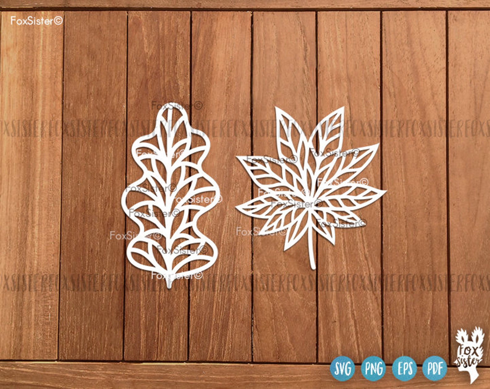 Leaf Svg SET 3 Leaves Svg 8 Leaf Designs Leaves Cutting | Etsy