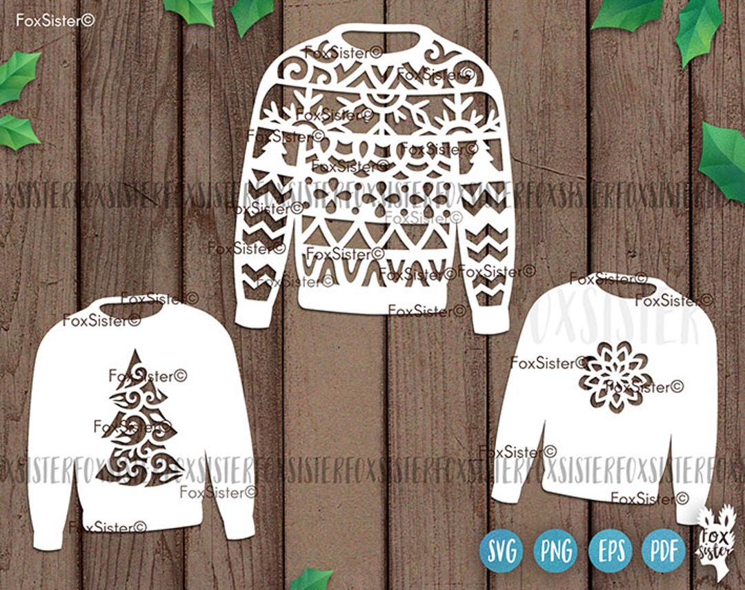 Christmas Sweater Svg Bundle, Christmas Tree, Snowflake Svg, Christmas ...