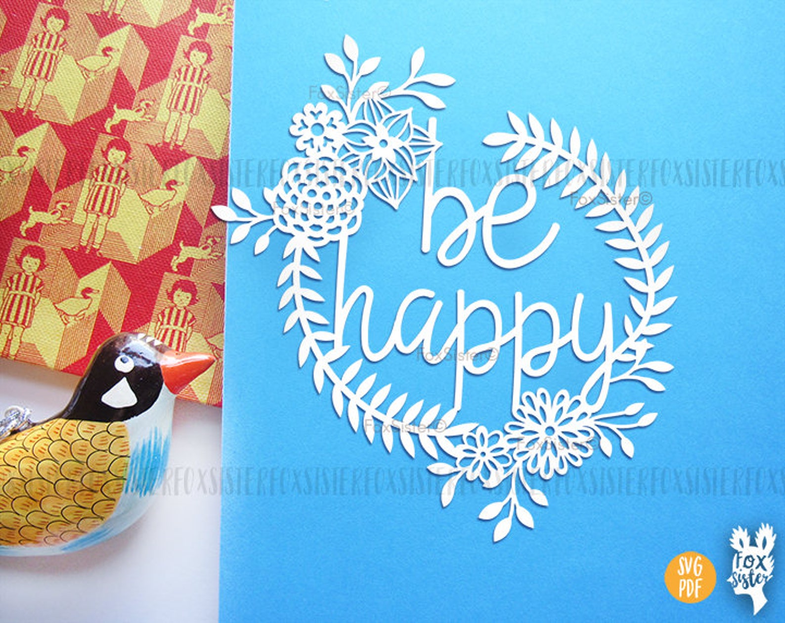 Be Happy Svg Svg Sayings Words Svg Wreath Svg Branches | Etsy