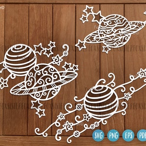 Planets Svg Bundle for Cricut and Silhouette, Galaxy Svg, Celestial Svg ...