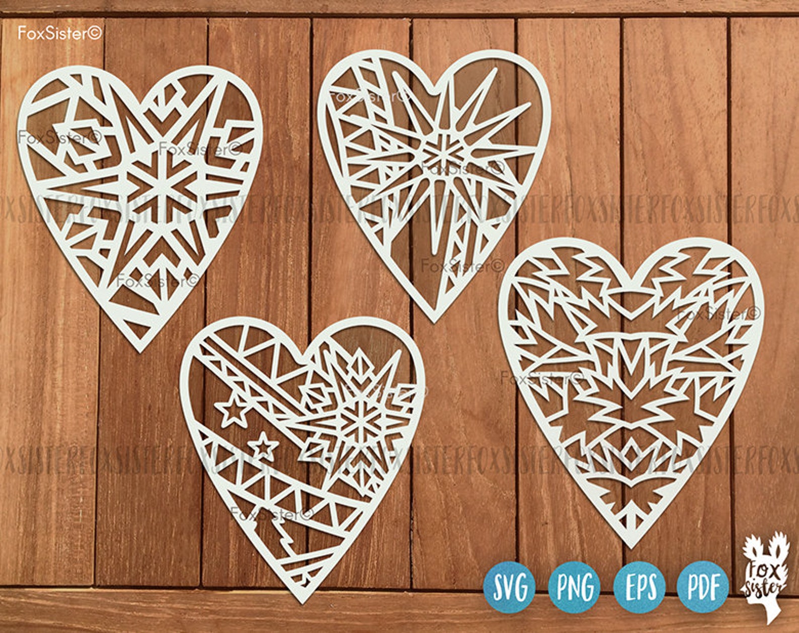 Hearts Svg Bundle for Cricut and Silhouette, Christmas Svg Files ...