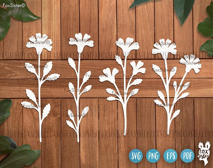 Flowers Svg Cut file designs Floral Cutting Files Flowers | Etsy