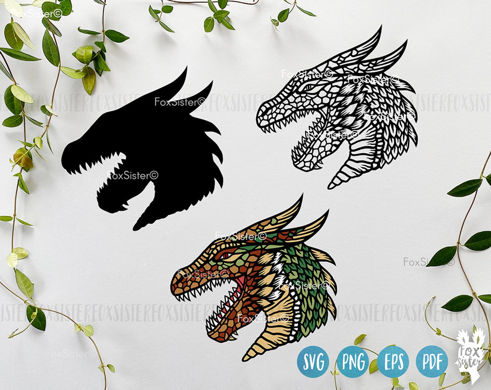 Dragon Svg Design for Cricut and Silhouette Dragon Printable - Etsy