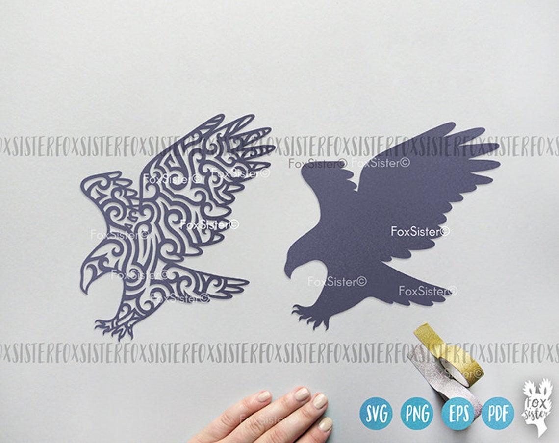 Eagle Vector Svg Detailed Cutting File Design, Eagle Clipart, Eagle Svg ...