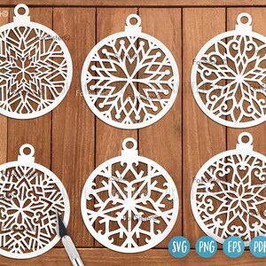 Christmas Baubles SVG Bundle SET 18, Christmas Svg Bundle, Ornament Svg ...