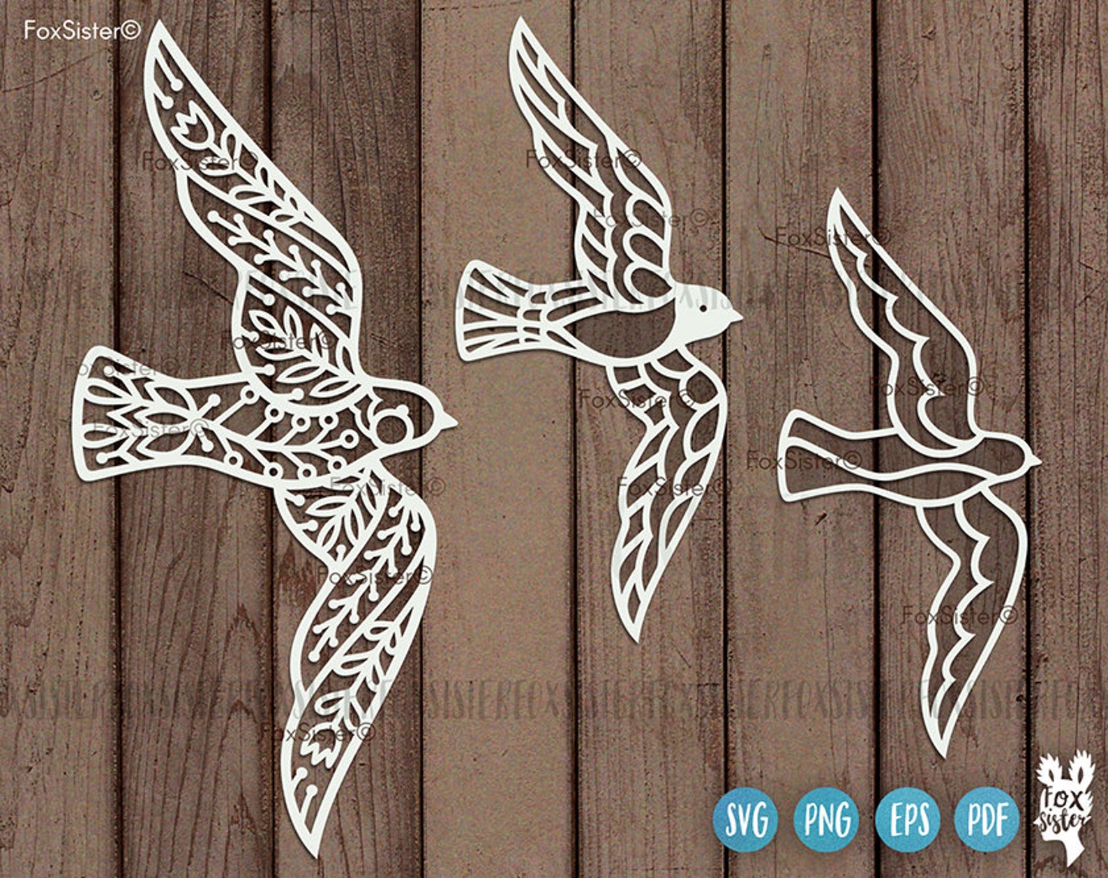 Bird Svg Bundle for Cricut and Silhouette, Birds Svg, Foxsister, Animal ...