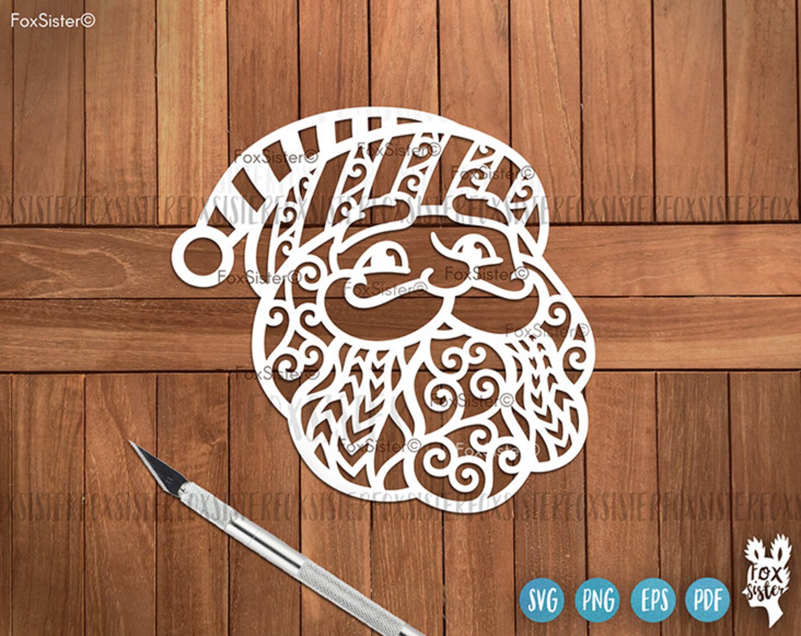Santa Svg Cut File Templates Santa Clipart Christmas Svg - Etsy