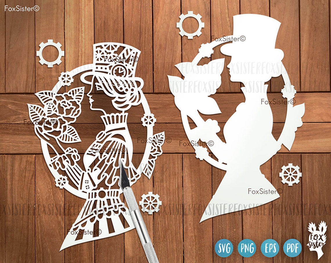 Steampunk Svg Designs for Cricut and Silhouette, Heart Svg, Girl Svg ...