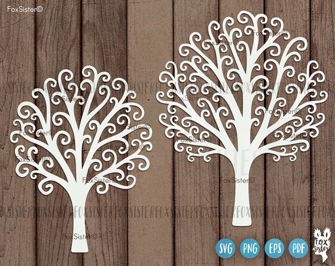 Tree Svg for Cricut and Silhouette Tree clipart FoxSister | Etsy