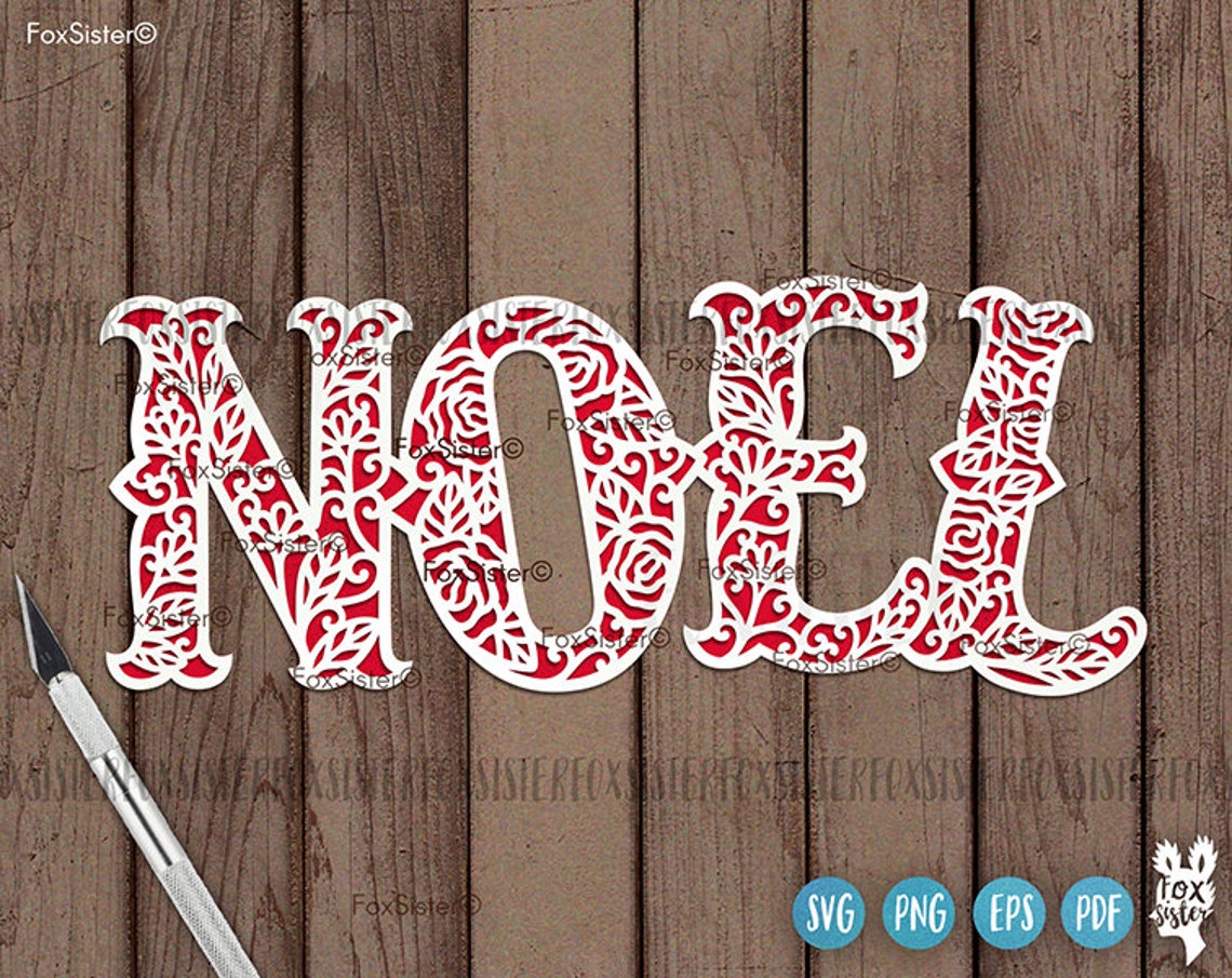 Noel Svg Png Pdf Eps Vector Cut Files NOEL Svg Cut File - Etsy UK
