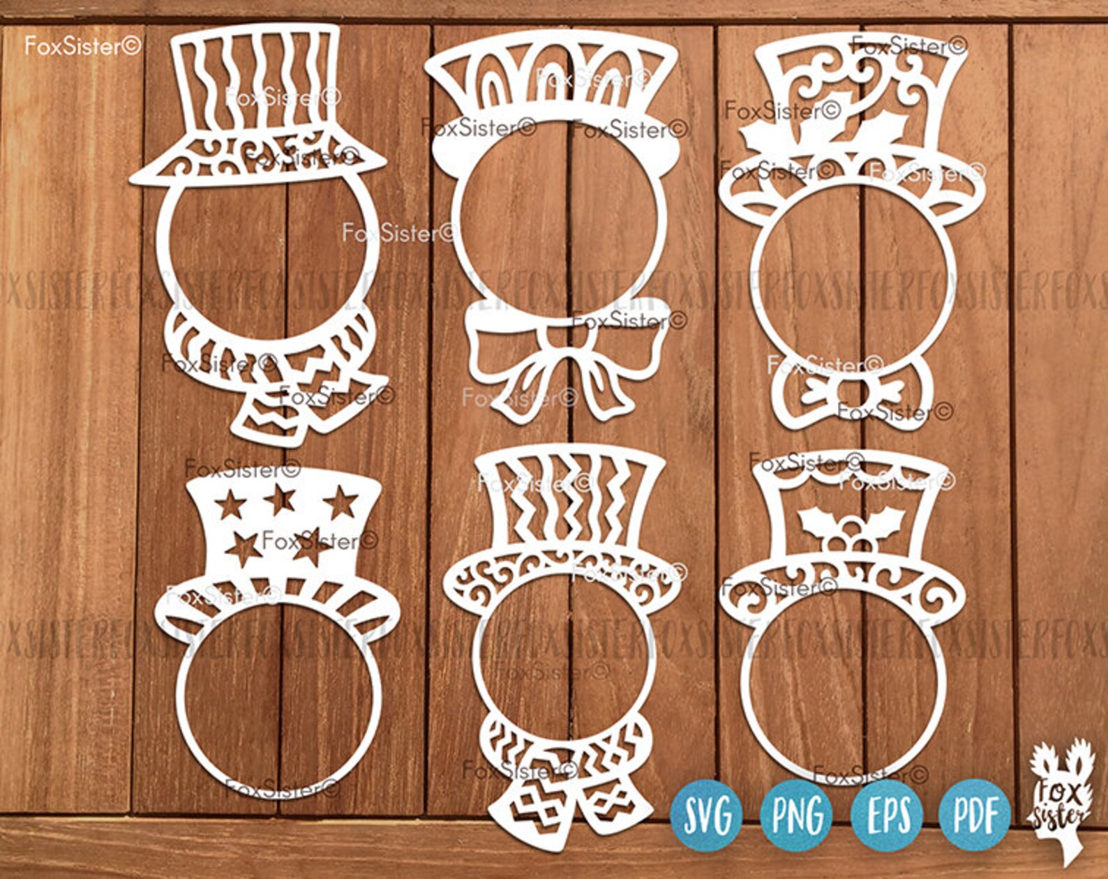 Christmas Monograms Svg Bundle, 6 Festive Monogram Frames Svg, Monogram ...