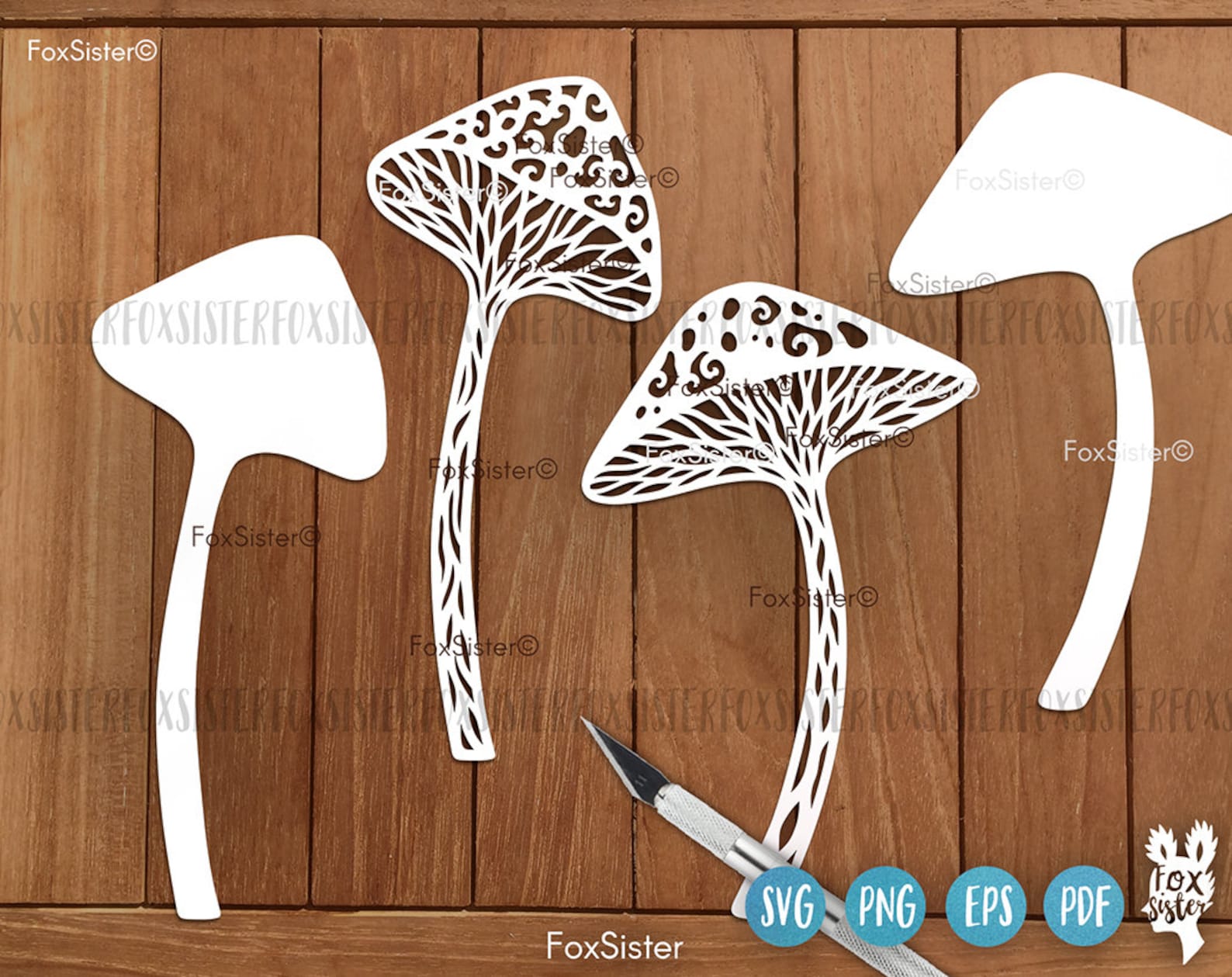 Mushroom Svg Bundle for Cricut, Silhouette and Laser Cutters, Mystical ...