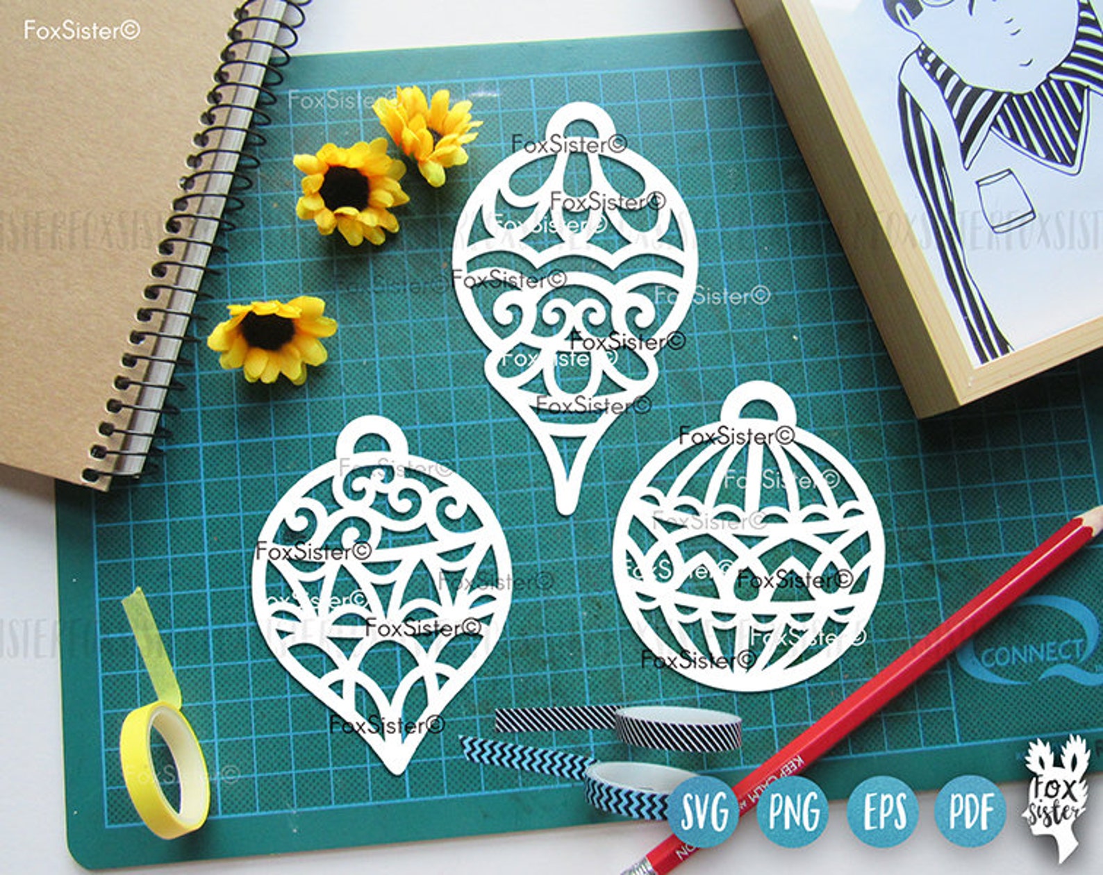 Christmas Bauble Svg Bundle Clipart Silhouette Svg Bundle - Etsy