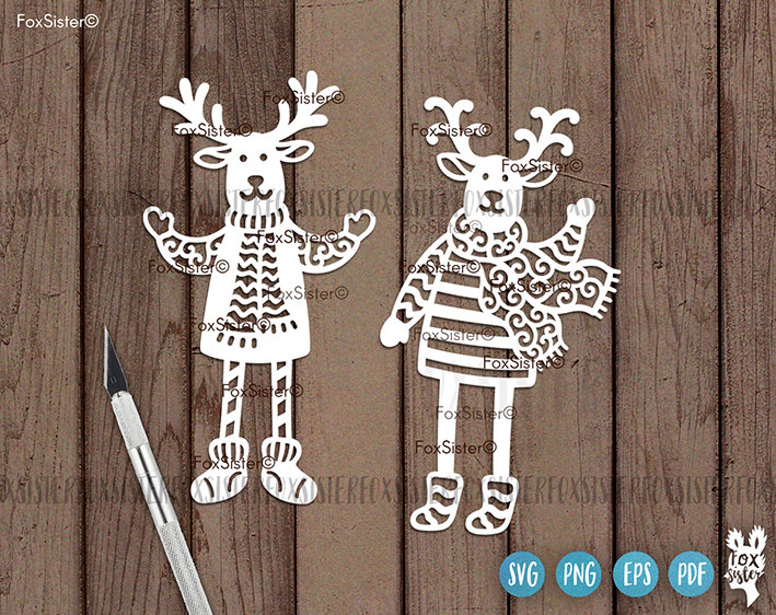 Reindeer Svg Cut File Christmas SVG Deer Cut File Deer Svg - Etsy UK