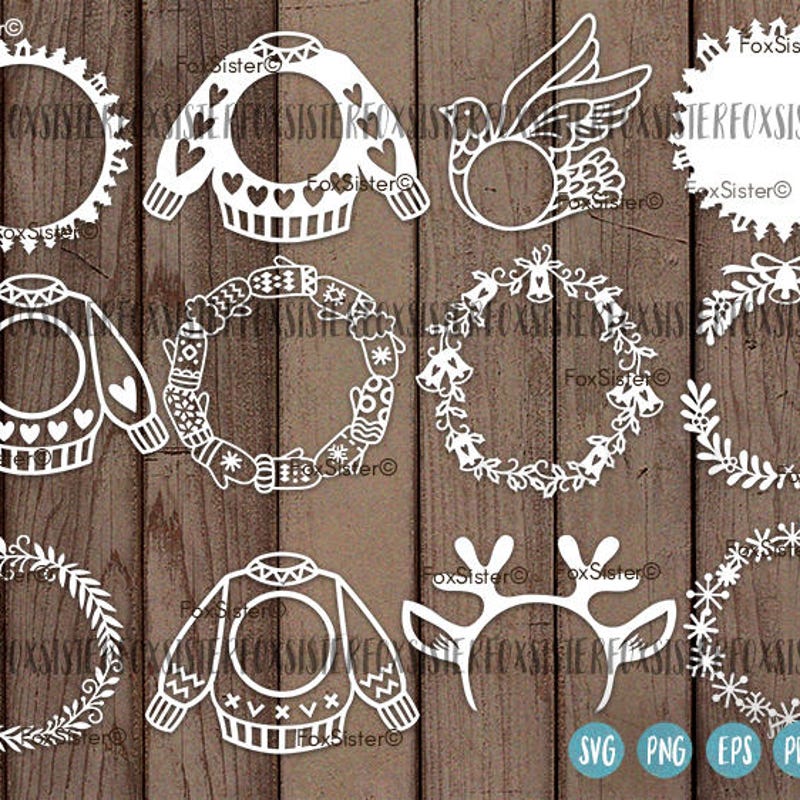 Christmas Frame Svg - Etsy