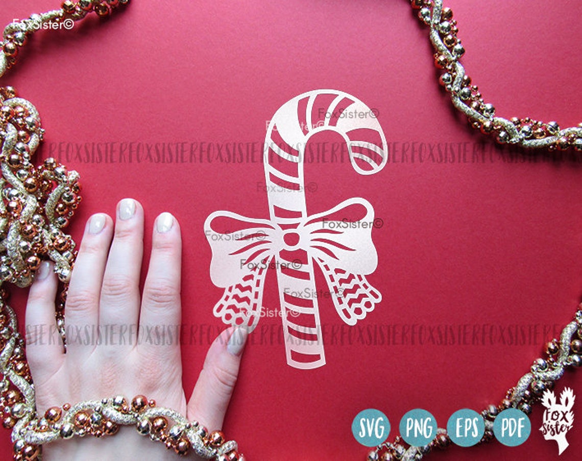 Candy Cane Svg Cut File Christmas Candy Cane Svg Christmas Etsy Uk