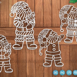 Santa Svg Bundle for Cricut and Silhouette, Christmas Svg Bundle, Santa ...