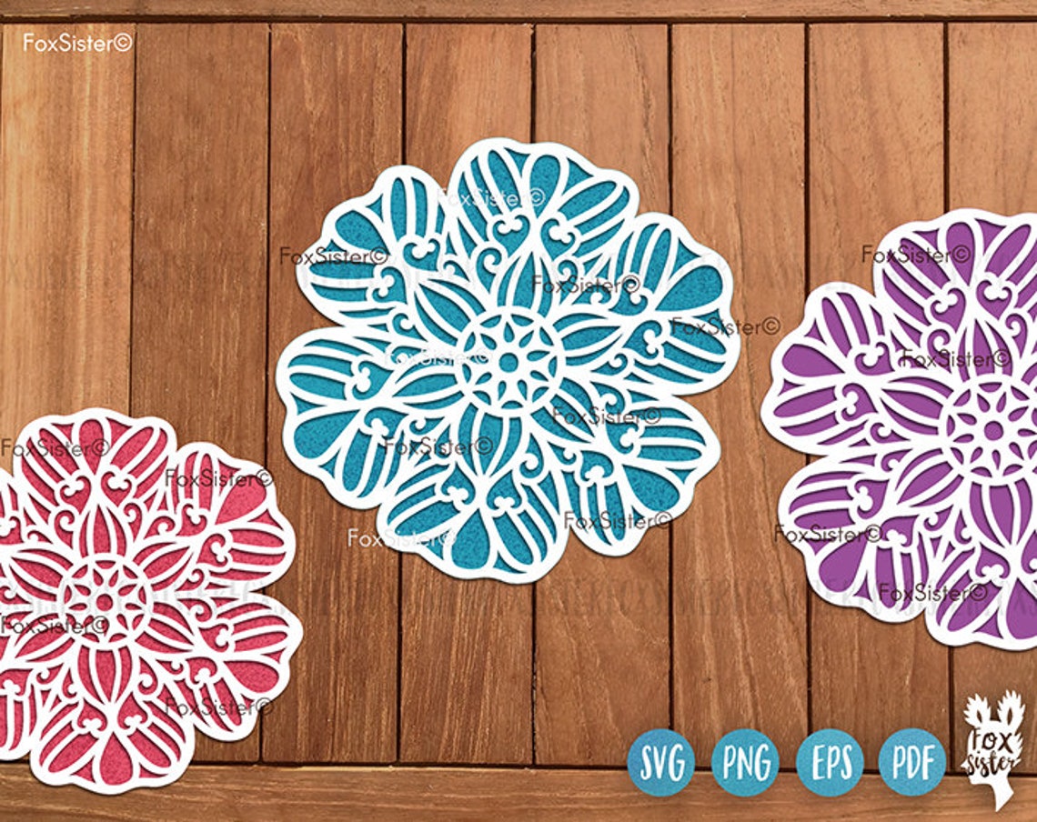 Big Flower Svg Flower Svg Cut File Cut in Flower Svg Flower | Etsy