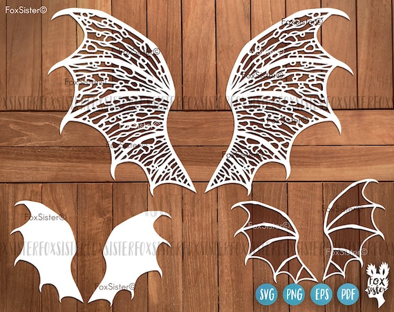 Dragon Wing Svg Design for Cricut and Silhouette Bat Wings - Etsy