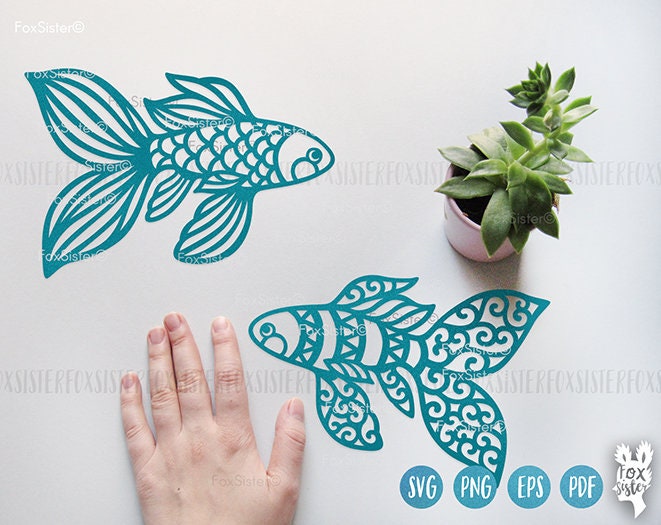 Fish Svg Fish Cut File Fish Papercut Template Fish Png | Etsy