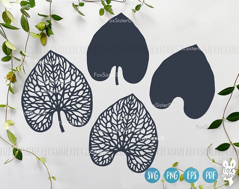 Big Leaves Svg for Cricut and Silhouette, Leaf Svg, Nature Svg, Leaves ...