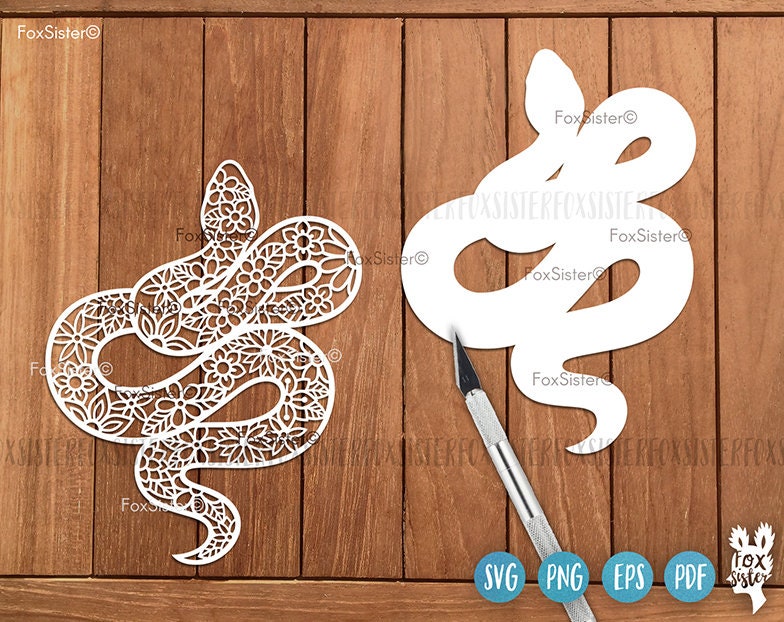 Floral Snake Svg Cutting File for Cricut and Silhouette Snake - Etsy
