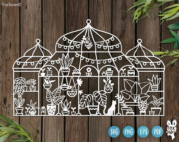 Greenhouse Svg Design for Cricut and Silhouette Gardening - Etsy