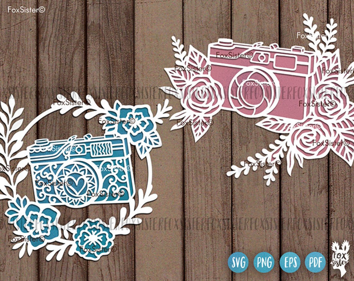 Camera Svg Bundle Camera Clipart Photography Svg Floral | Etsy