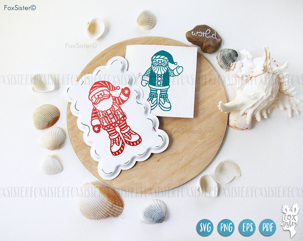 Santa Svg for Cricut and Silhouette, Christmas Svg Bundle, Santa Claus ...