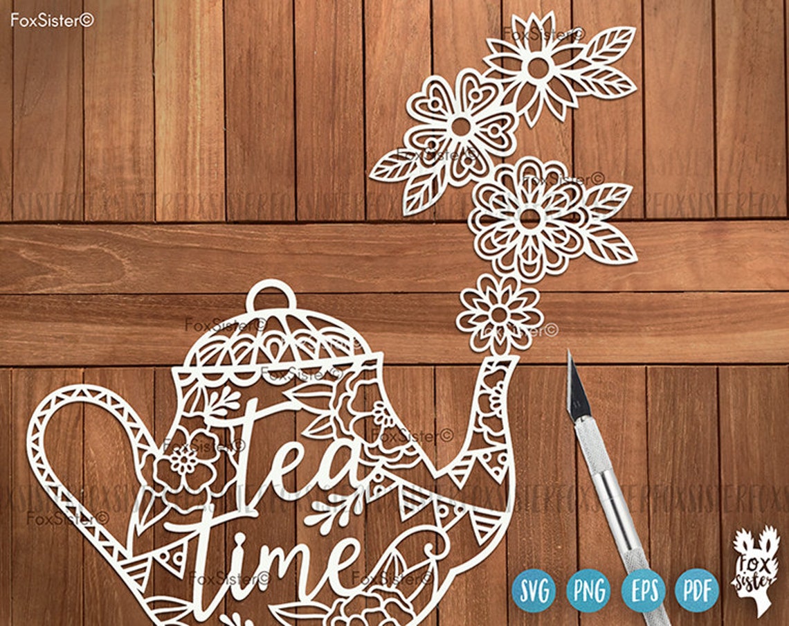 Teapot Svg Cutting File for Cricut and Silhouette Teapot Cut - Etsy