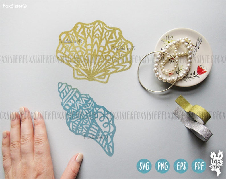 Mandala Shell SVG Bundle! Tribal Shell Svg, Seashells Svg, Beach Svg ...
