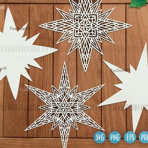 Stars Svg Bundle SET 16, Christmas Svg Bundle, Star Svg, Happy Holiday ...