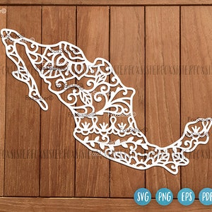 Mexico Map Svg Vector File Detailed Design With Silhouette - Etsy Canada