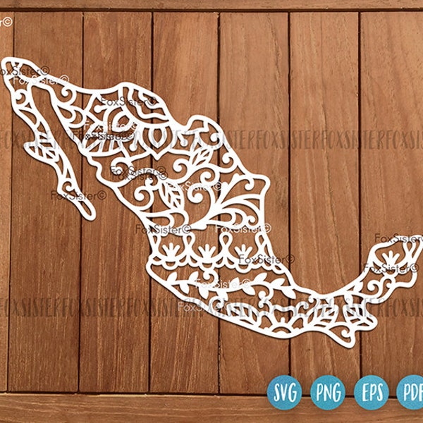 Mexico Map for Cricut - Etsy