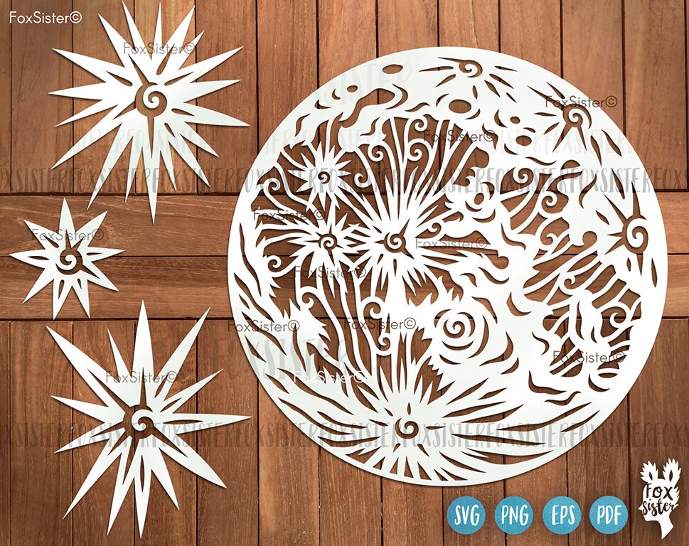 Moon Svg Design for Cricut and Silhouette Celestial Svg Moon - Etsy