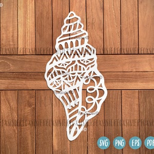 Mandala Shell SVG Bundle! Tribal Shell Svg, Seashells Svg, Beach Svg ...
