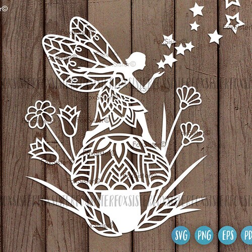 Fairy Svg Cutting File for Cricut and Silhouette Forest Fairy - Etsy