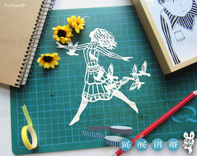 Free Spirit Svg for Cricut and Silhouette Girl Svg | Etsy