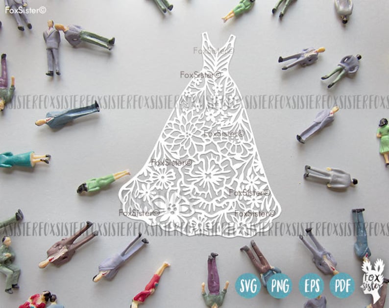 Floral Dress Svg Cut File Template Prom Beautiful Dress Svg - Etsy