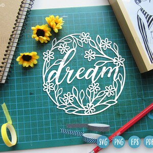 Dream Svg Cutting File for Cricut and Silhouette, Dream Cut File, Dream ...