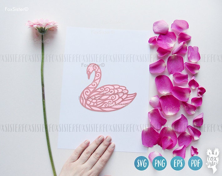 Swans Svg Vector Cut File Clipart, Swan Cut File, Engagement Svg ...