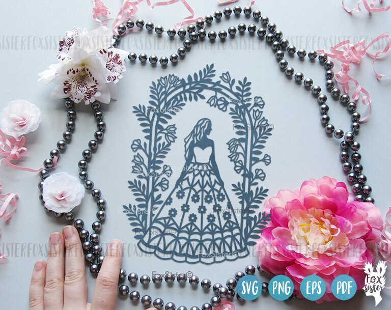 Bride Svg, Floral Arch Svg Cut File for Cricut and Silhouette ...