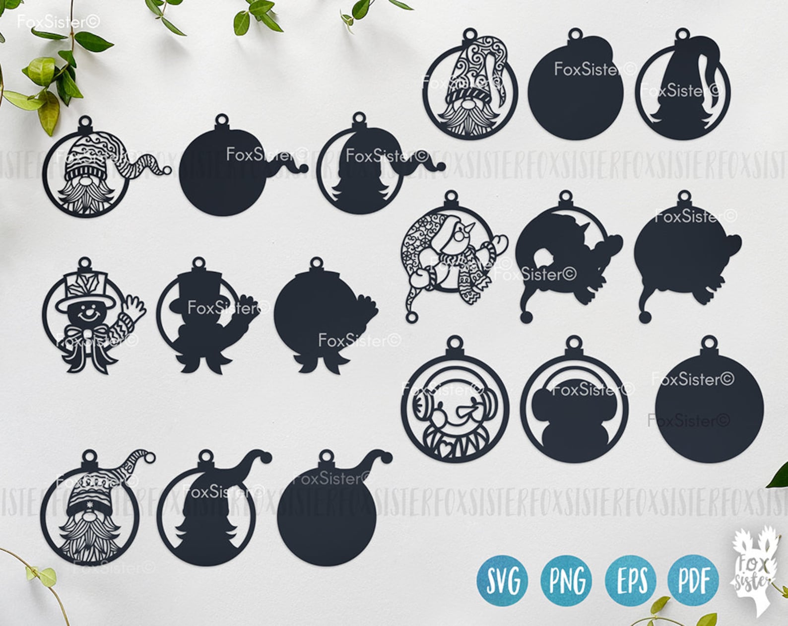 Christmas Bauble Svg Cut File Bundle for Cricut and - Etsy