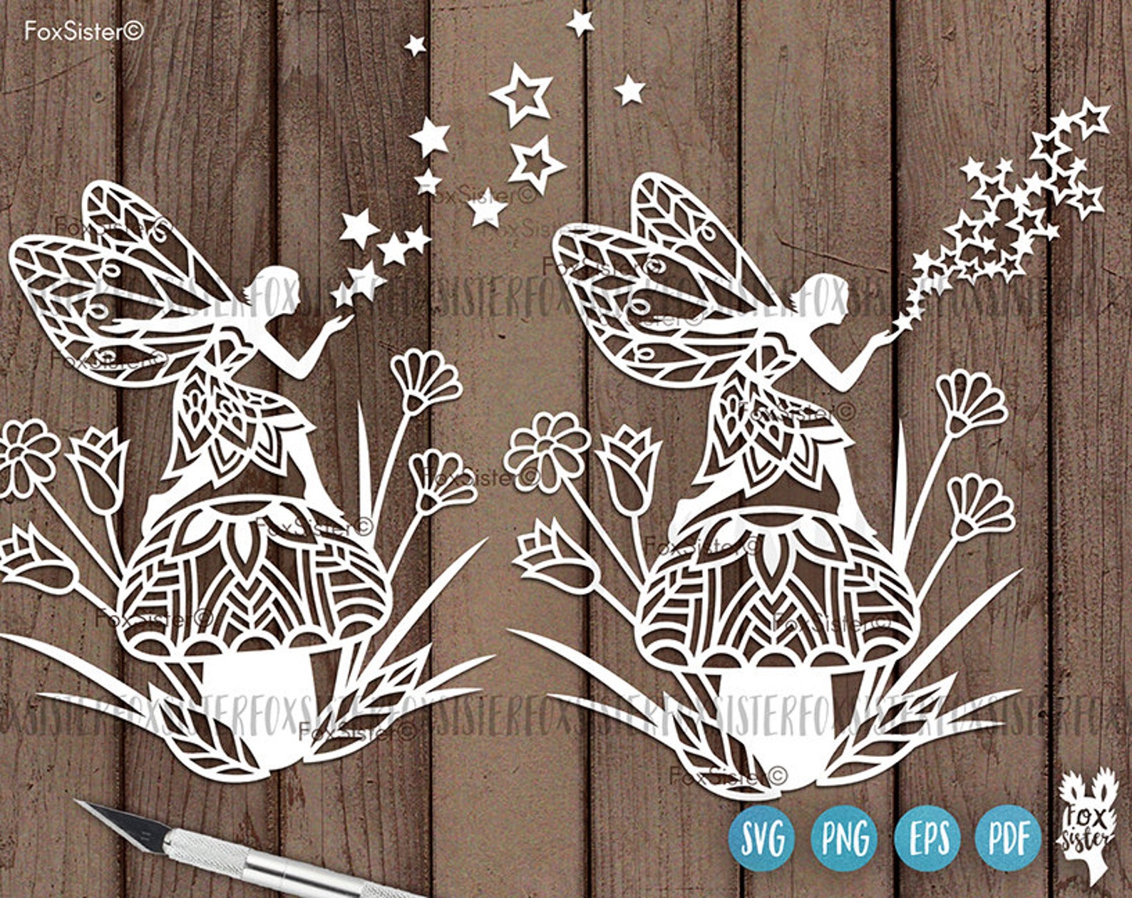 Fairy Svg Cutting File for Cricut and Silhouette, Forest Fairy Cut File ...
