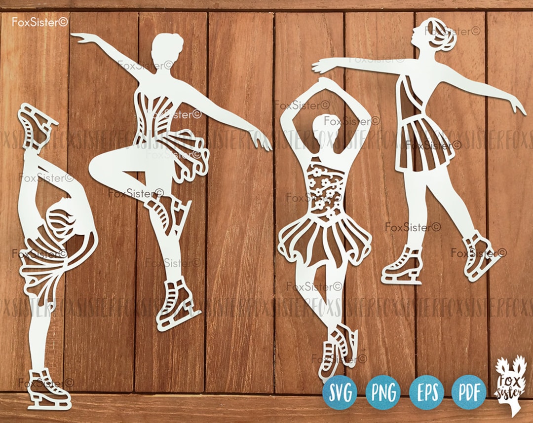 Figure Skating Svg Bundle for Cricut and Silhouette, Ice Skating Vector ...