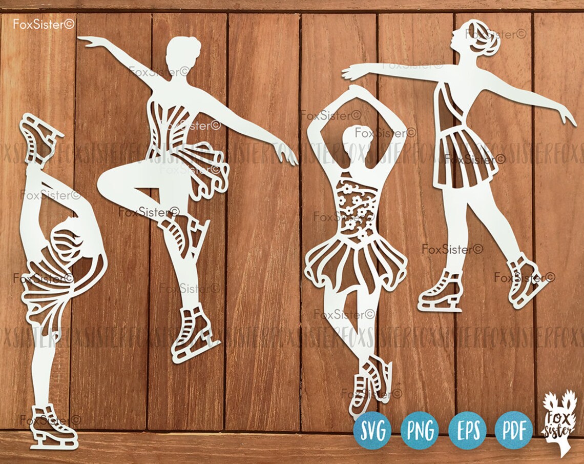 Figure Skating Svg Bundle for Cricut and Silhouette, Ice Skating Vector ...
