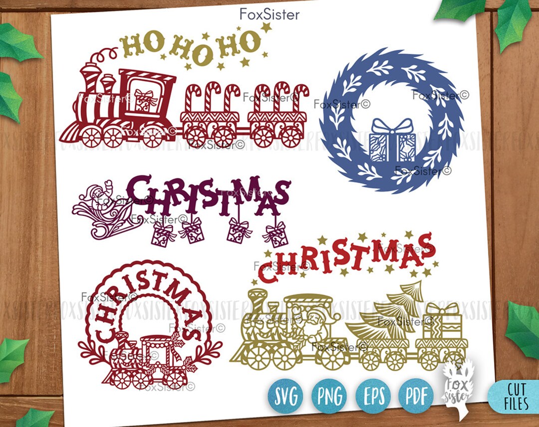 Christmas Svg Bundle for Cricut Silhouette Glowforge Files, Christmas ...