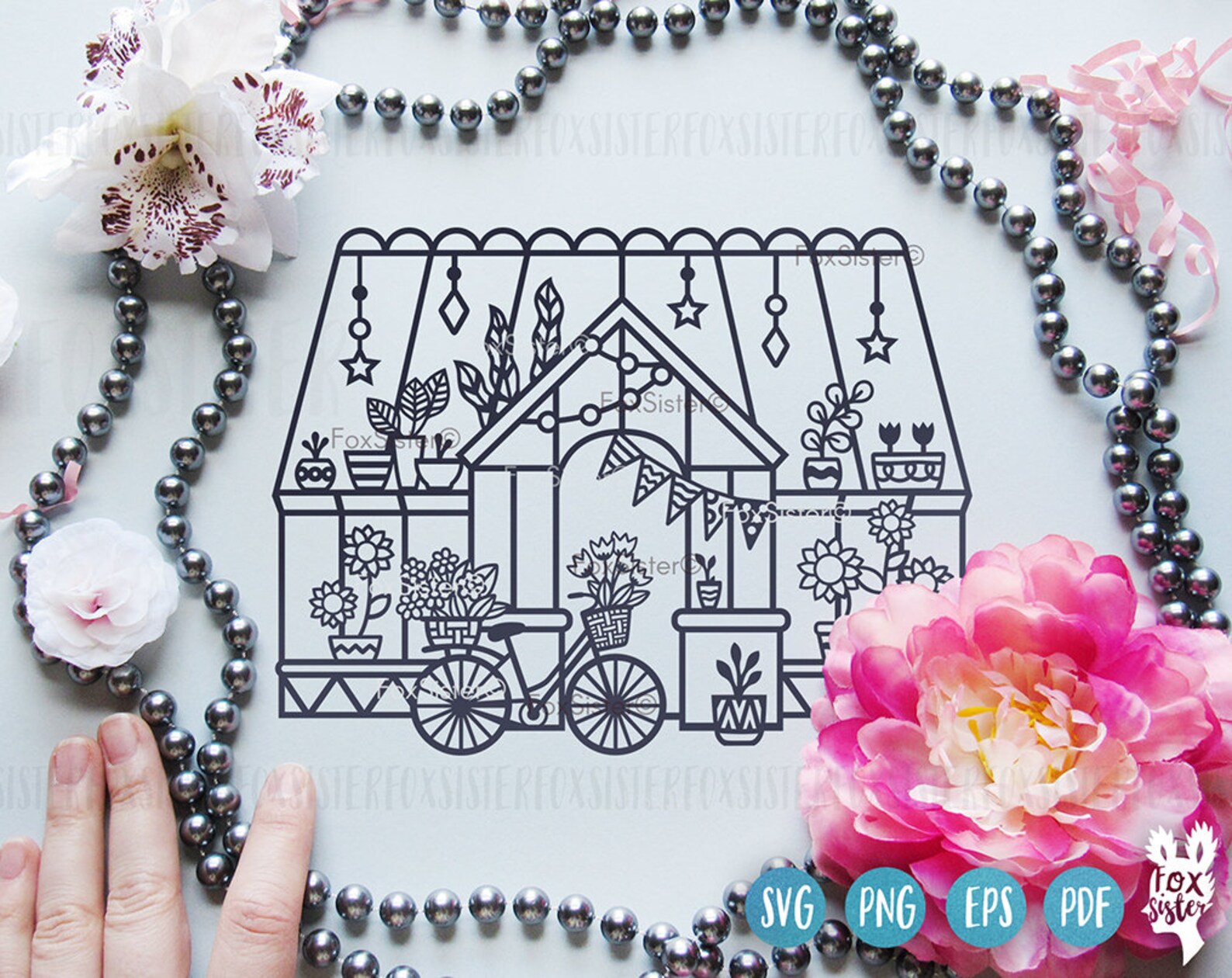 Greenhouse Svg Design for Cricut and Silhouette Bicycle Svg - Etsy